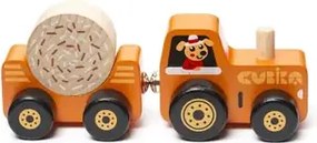 CUBIKA 15351 Traktor s vlekem - dřevěná skládačka s magnetem / 3 díly
