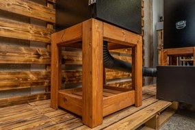 GRILLPAL kovová izolovaná udírna Grillpal Smoker 110, 172 l, podstavec teak