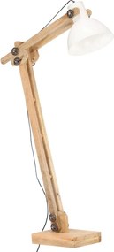 Stojací lampa bílá masivní mangovníkové dřevo E27 320582