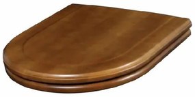 Villeroy & Boch Hommage - WC sedátko s poklopem, dřevo - sedátko, závěsy z ušlechtilé oceli 9926K100