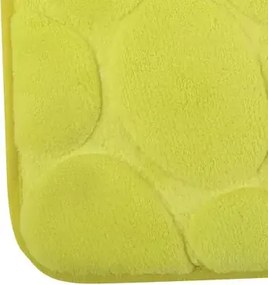 MSV Koupelnová předložka PEBBLES limetková / 50 x 80 cm / PU pěna / pr