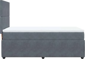 Box spring postel s matrací tmavě šedá 80 x 200 cm samet 3294485