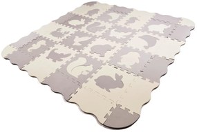 Creative Corner Pěnová podložka na skládání puzzlí/dětská ohrádka 36el. šedá-ecru
