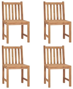 Zahradní židle 4 ks masivní teakové dřevo,  3073085