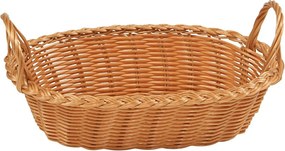 Plastový oválný košík RONNY 29x18 cm hnědý