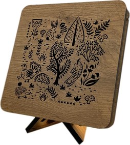 Li-Go "Les se zajícem" lampa 19x19 cm provedení povrchu: dub světlý