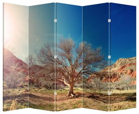 Paraván - Strom v poušti (210x170 cm)