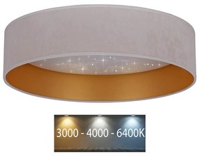 Brilagi - LED Stropní svítidlo VELVET STAR LED/24W/230V pr. 40 cm  krémová/zlatá