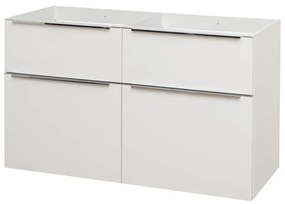 Mereo Mereo, Mailo, koupelnová skříňka 121 cm, bílá, dub, antracit, CN513S