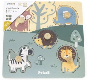 Dřevěná vkládačka s úchyty Viga 44068 PolarB zvířátka