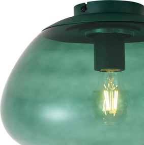 Designové stropní svítidlo zelené se zeleným sklem - Giselle