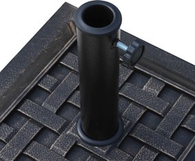 Stojan na slunečník Outsunny, polyesterová pryskyřice, 9 kg, základna pro slunečníky s průměrem pól 38 mm/48 mm, pro zahradu, balkon, bronzová