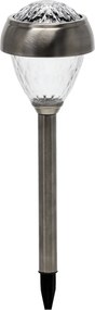 Solární LED lampa Leya teplá bílá/stříbrná