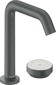 Hansgrohe Tecturis S - Umyvadlová baterie s výpustí, 2-otvorová instalace, CoolStart, EcoSmart+, kartáčovaný černý chrom 73353340