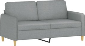 3dílná sedací souprava s poduškami světle šedá textil 3202094