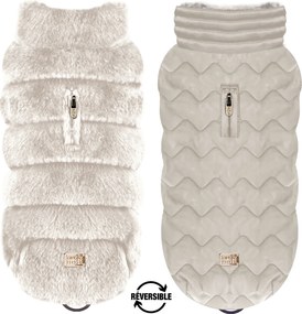 MILK&PEPPER Oboustranný kabát pro psy Daria Beige Velikost: 38