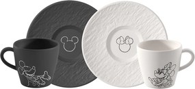 Villeroy&Boch Villeroy & Boch Manufacture Rock - Mickey Mouse šálek na kávu a podšálek, 4 kusy