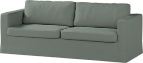 Potah na pohovku IKEA Karlstad 3-místná, nerozkládací, dlouhý barva zelená látka pletený vzor