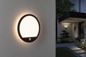 P 94664 LED venkovní panel Lamina vč. pohybové čidlo IP44 kruhové 280mm 3000K 14,5W 230V černá umělá hmota - PAULMANN