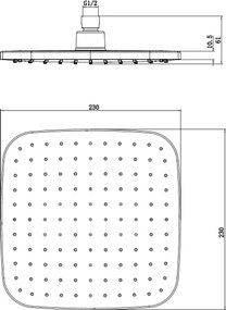 Novaservis - Pevná sprcha, chrom, RUP/580,0