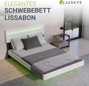 Juskys Čalouněná postel Lissabon s LED osvětlením Barva: tmavě šedá