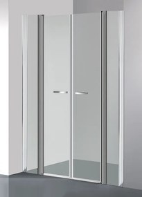 ARTTEC Dvoukřídlé sprchové dveře do niky COMFORT F 11 čiré sklo 128 - 133 x 195 cm XCOM0180