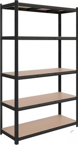 Dílenský regál SUSAA 5 polic 205x120x45 cm černý