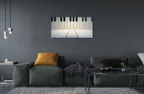Obraz na skle klávesy piana 100x50 cm