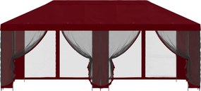 Zahradní altán se stěnami 6 x 3 m Vínová Polyester a ocel 3376029
