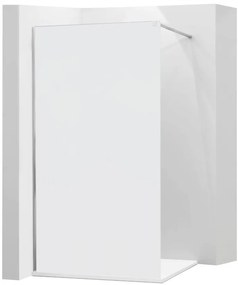 Mexen Kioto sprchová zástěna WALK-IN 8mm, 140x200 cm, sklo efekt námrazy, 800-140-000-00-30