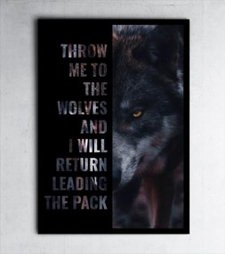 Pixada Wolf Quote - motivační obraz Velikost: B2 - 50x70 cm, Volba rámu: s černým rámem