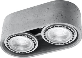 Sollux Lighting Stropní svítidlo BASIC 2 beton