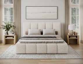 Postel Edvige + Dřevěný rám + Standardní zdvih + kontejner 160x200