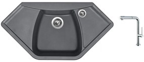 Set Sinks NAIKY 980 Titanium + baterie Sinks SLIM S2 kartáčovaná