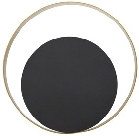 Nástěnné svítidlo Mauro Ferretti Sun, 25x8x25 cm, černá/zlatá
