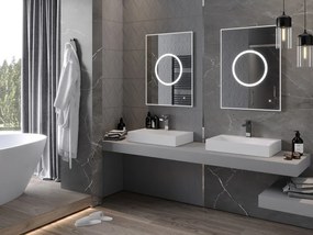 Mexen Koga, LED koupelnové zrcadlo s podsvícením 60 x 80 cm, 6000K, ochrana proti zamlžování, 9821-060-080-611-00
