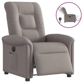 Elektrické polohovací křeslo taupe textil 3303241