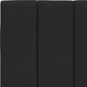 Postel s matrací Hanko černá 80 x 200 cm samet 3208564
