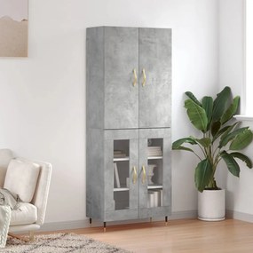 vidaXL Skříň highboard 69,5 x 34 x 180 cm kompozitní dřevo [3195716] Barva: Betonová šedá