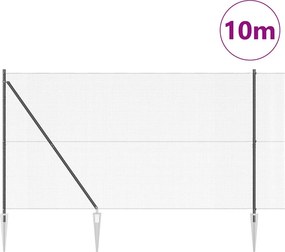 Svařované drátěné ploty s hroty 10 x 1,5 m Ocel potažená PVC 3352176