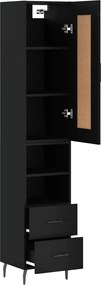 vidaXL Skříň highboard 34,5 x 34 x 180 cm kompozitní dřevo [3200274] Barva: kouřový dub