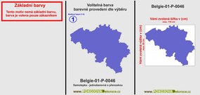 Mapa Belgie - 01, Samolepky na zeď