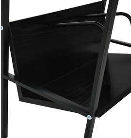 Knihovna se 2 policemi černá 52 x 28 x 59 cm kompozitní dřevo 288230