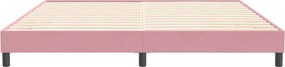 Postel Box Spring bez matrace růžová 200x220 cm samet 3315896