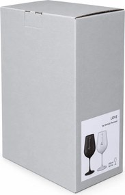 Crystalex Sklenice Love Black and White 550 ml 2 ks