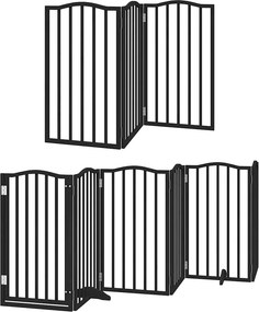 Zábrana pro psy s dvířky skládací 15 panelů černá 750 cm topol 3155602