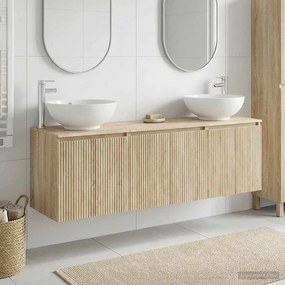 Sada koupelnových skříněk 3 ks Dub sonoma 49,5 x 44,5 x 65 cm 3405689