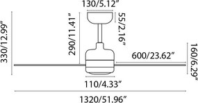 FARO 33721WP NUU, bílá, stropní ventilátor s DC motorem SMART - FARO