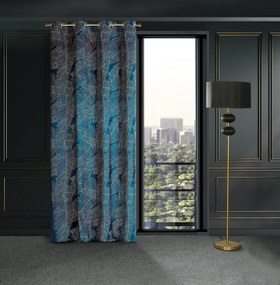 ZATEMŇOVACÍ ZÁVĚS NA KROUŽCÍCH LIMITED COLLECTION MUSA2 140X250 CM TMAVĚMODRÁ