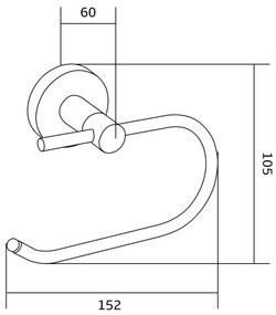 Mexen příslušenství, REMO držák na wc papír prstenový, černá, 70507333-70